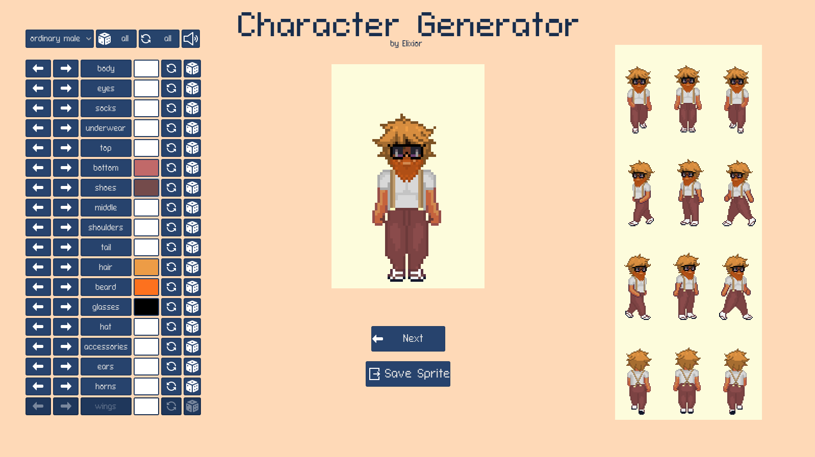 Character Generator by Elixior