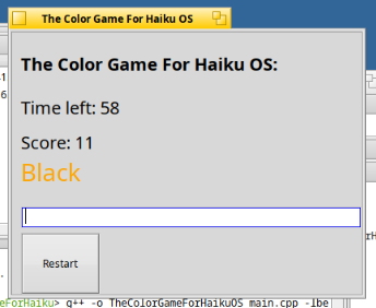 The Color Game For Haiku OS! by Jonathan Steadman