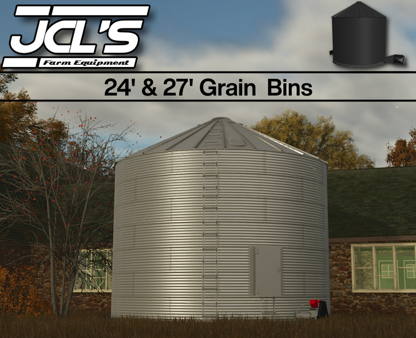 24' & 27' Grain bins by JCLsFarmEquipment