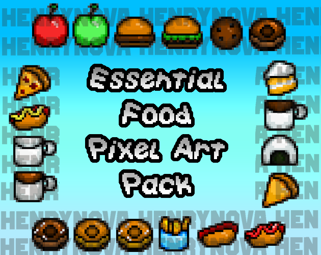 Essential Food Pixel Art Pack by HenryNova