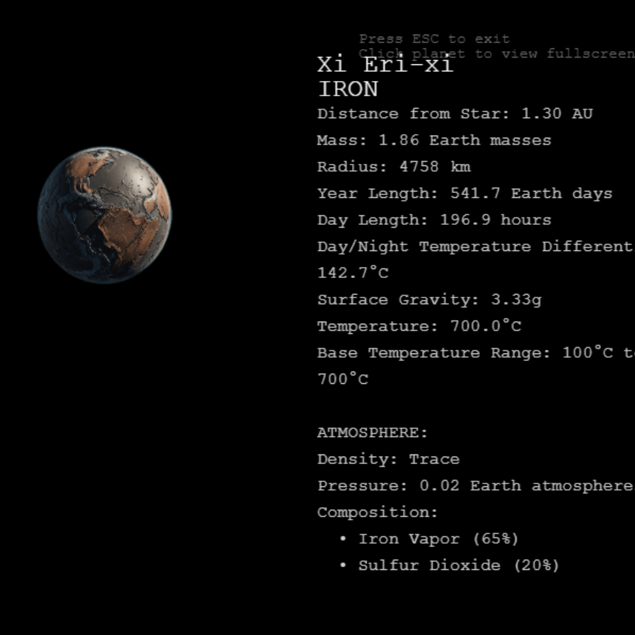 Exoplanet Solar System Generator by Plasmator Games