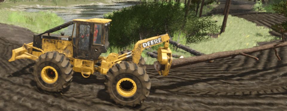 FS25 JohnDeere Grapple Skidder by jimb045_Logging