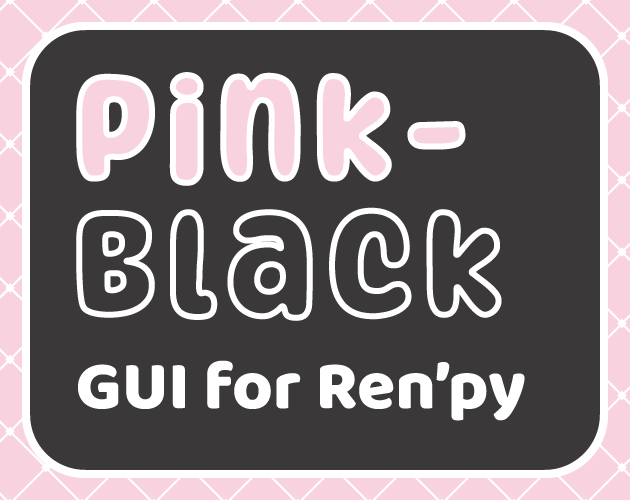 Pink-Black Ren'py GUI by Skolaztika