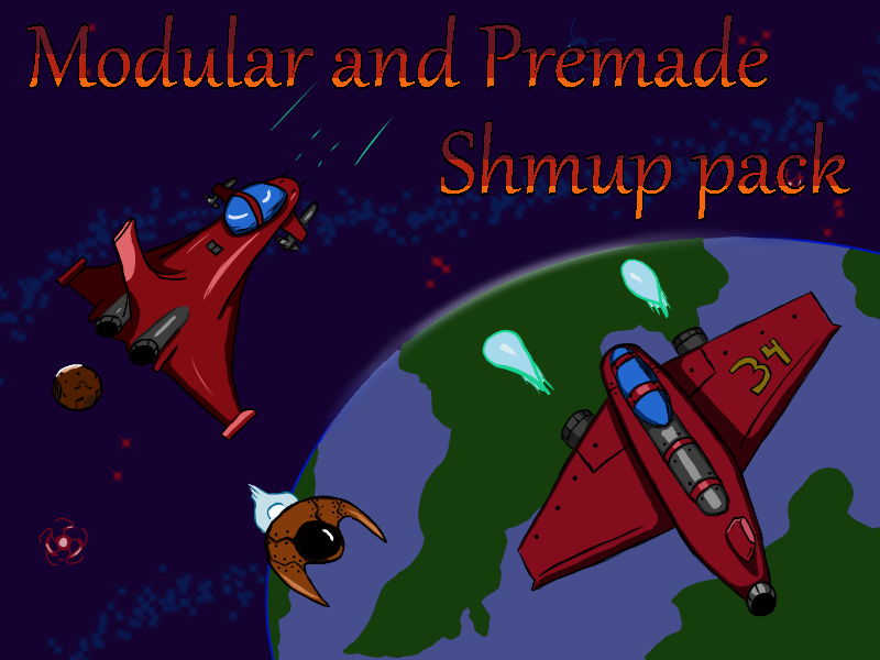 Sample Art from Modular Shmup Pack by goblinspire