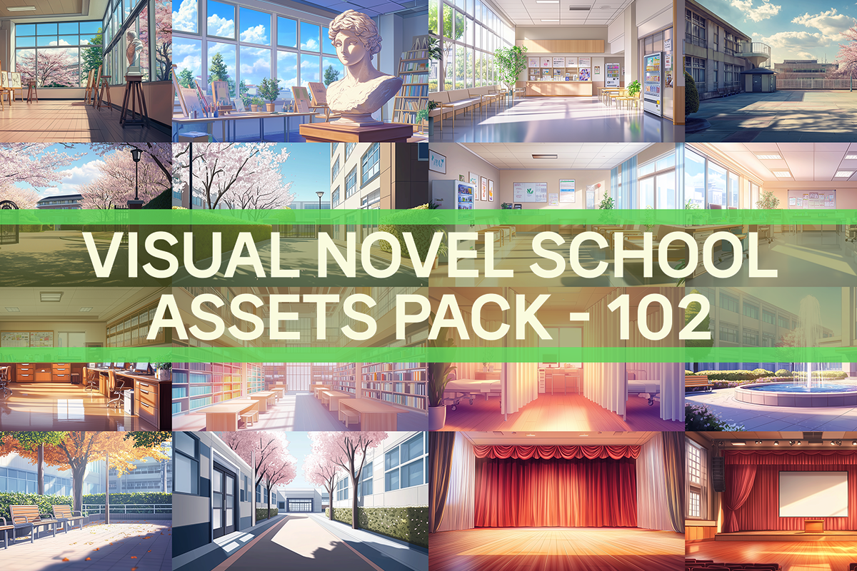 Visual Novel School Assets Pack 102 - Vol.1 by BITTI LAB