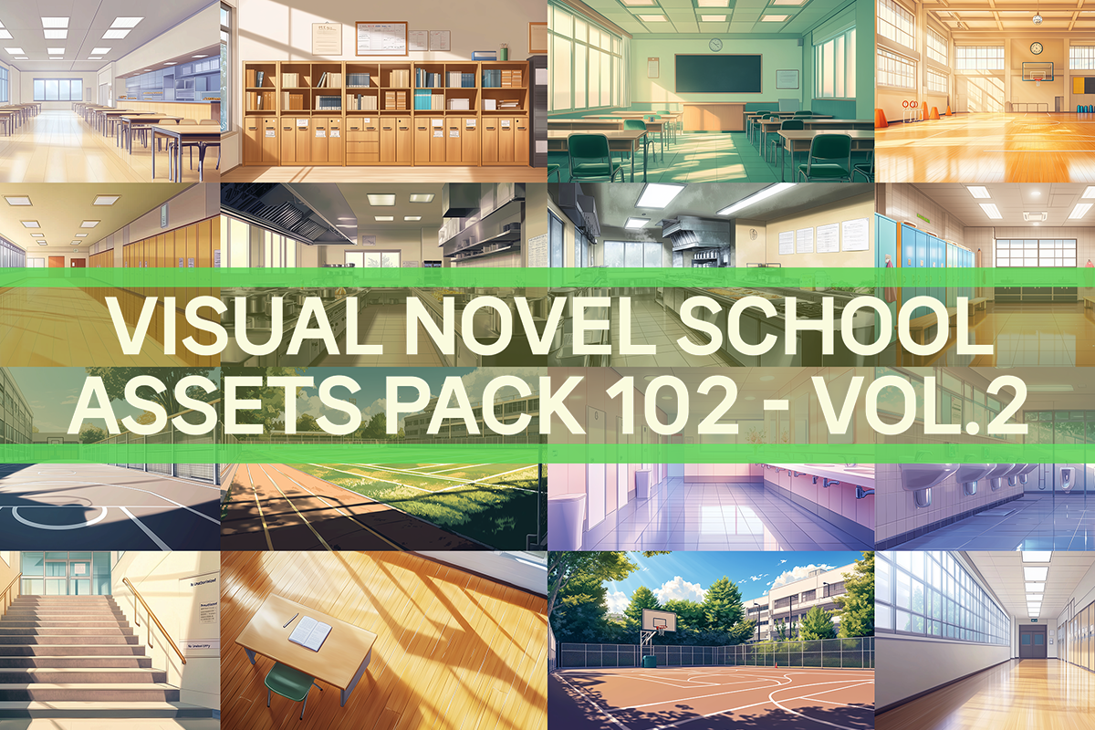 Visual Novel School Assets Pack 102 - Vol.2 by BITTI LAB