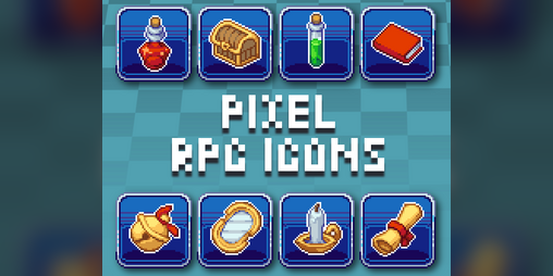 PIXEL FANTASY RPG ICONS by Caz