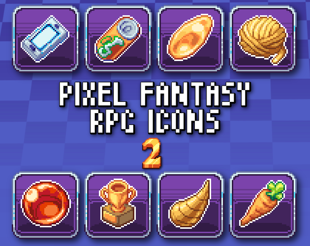 PIXEL FANTASY RPG ICONS - PACK 2 by Caz