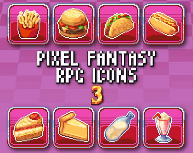 PIXEL FANTASY RPG ICONS - PACK 3 by Caz