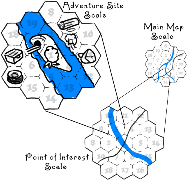 Mausritter Zoomed in Hex Templates by I'm BIG Games