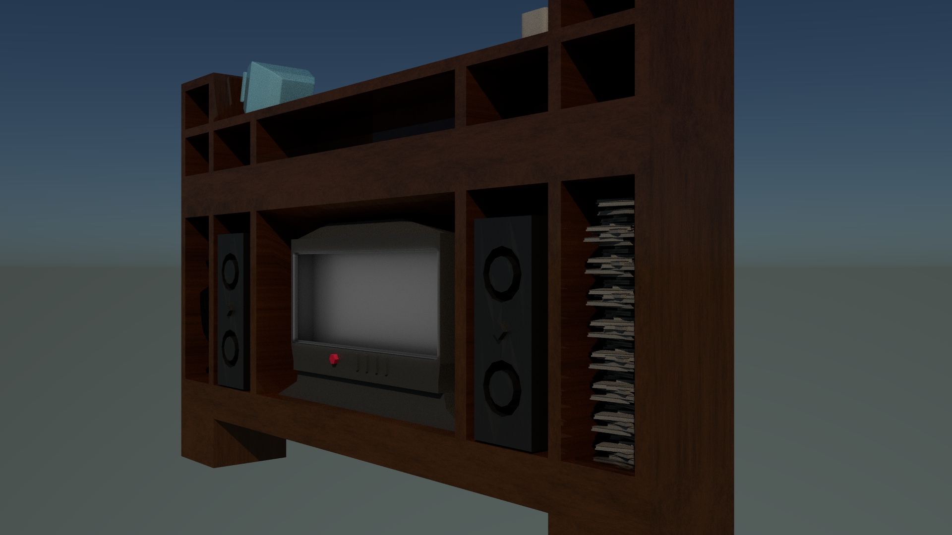 TV stand asset pack (Low Poly) by Rojatzo