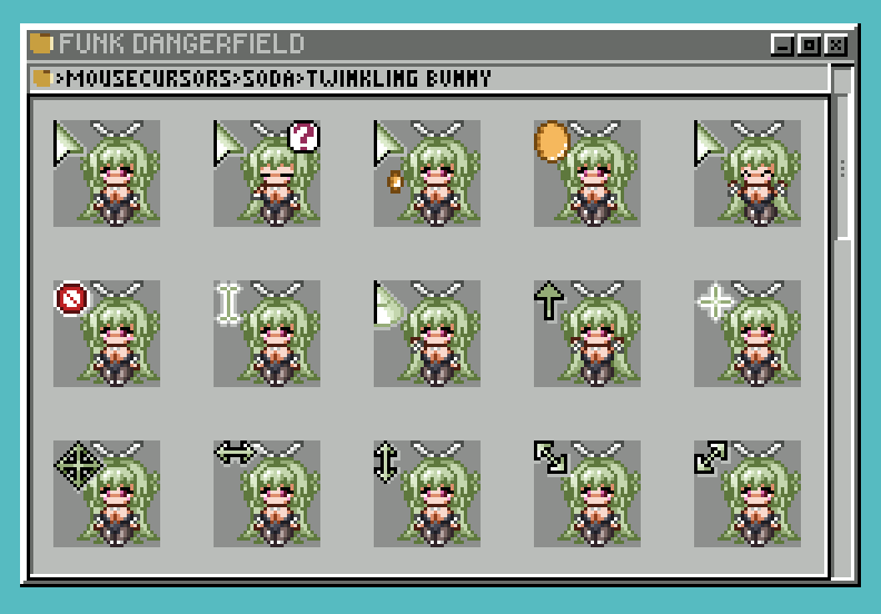 Bunny Soda Animated Mouse Cursor Set By Funk Dangerfield