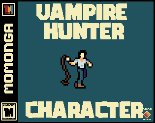 2D Pixel Art Vampire Hunter CHARACTER by MOMONGA