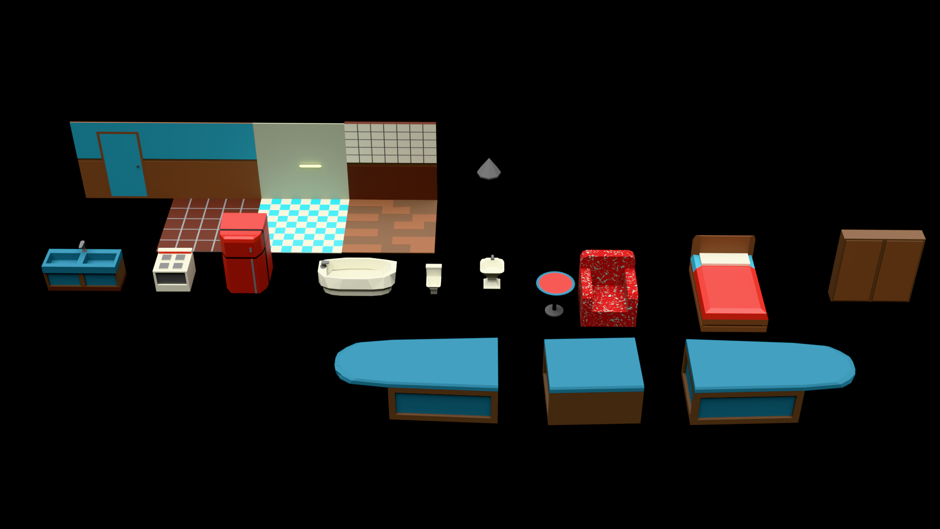 The Low-Poly Asset Pack: Apartment by TomFooleryGames