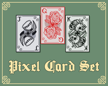 Pixel Card Set by Caffaholic