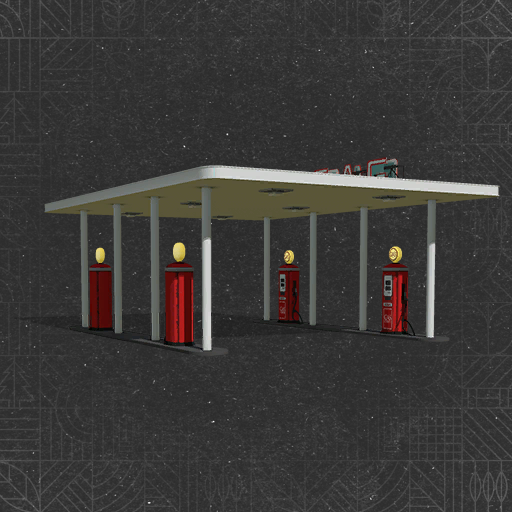 FS25 Vintage Gas Station by E55 Modding