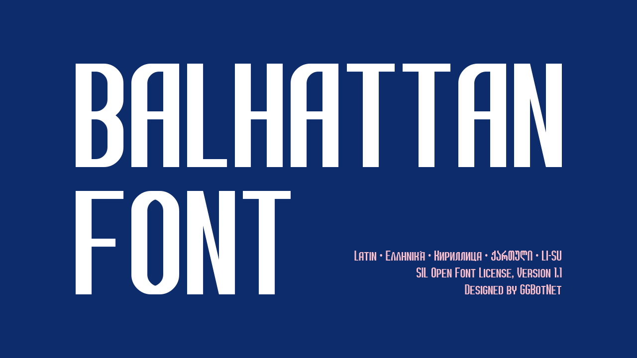 Balhattan - Free Font by GGBotNet