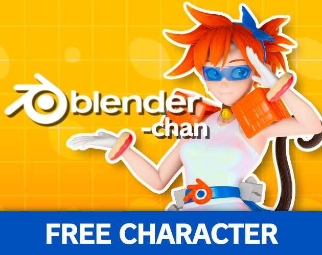 Blender-chan: Free Blender character by Amarillo