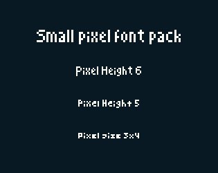 Pixel Font - Small Font Pack by Underground Pie Studios