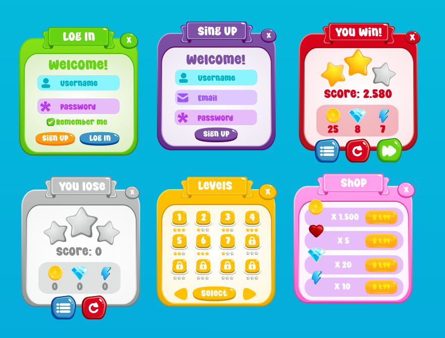 Cartoon GUI Pack by Zidane42