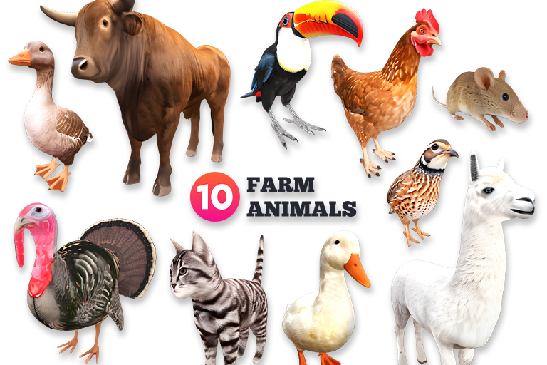 Farm Animals 3D Model Bundle - Part 2 by NO SKILL MODELLING