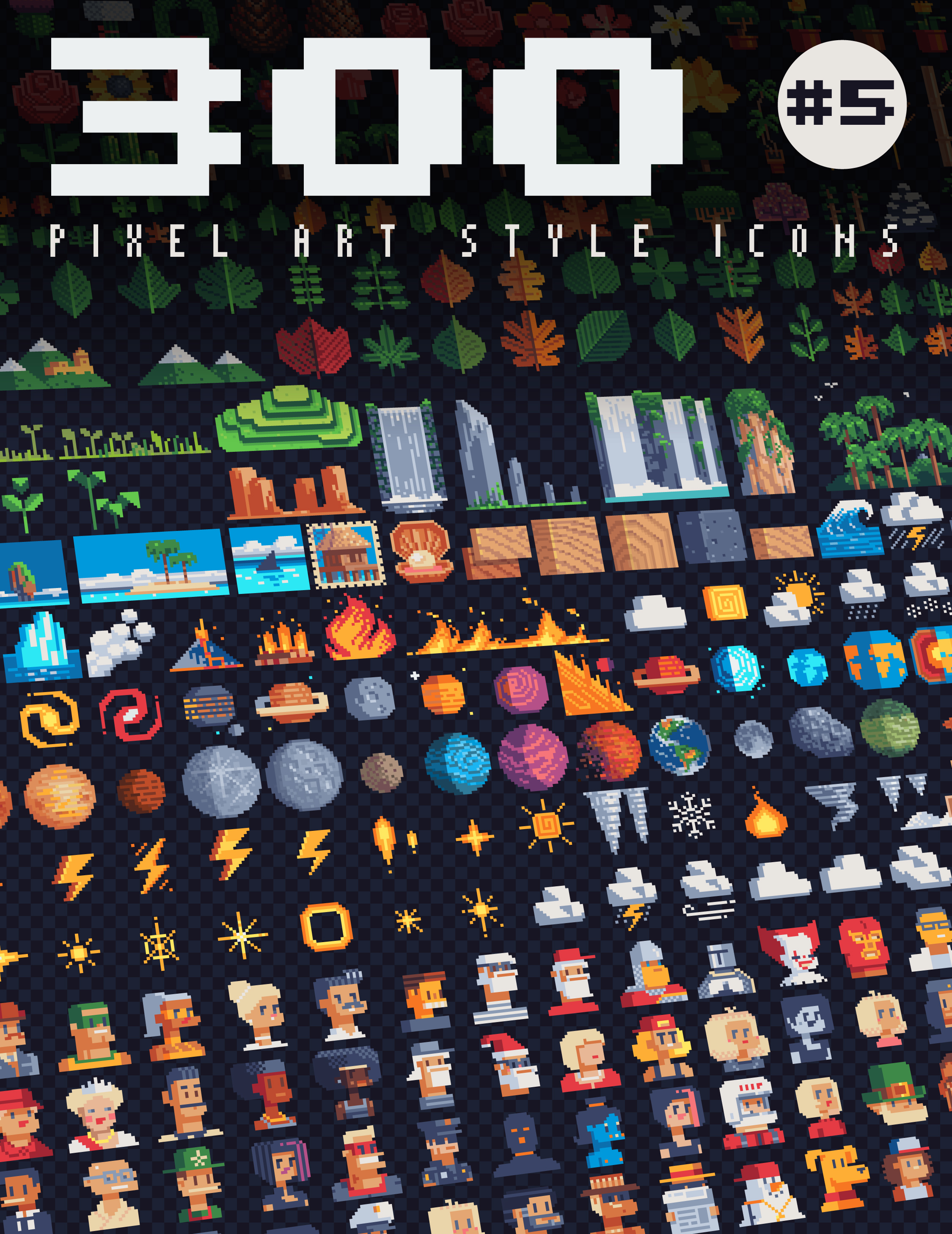 300 - Pixel Art Style Icons #5 by piiixl