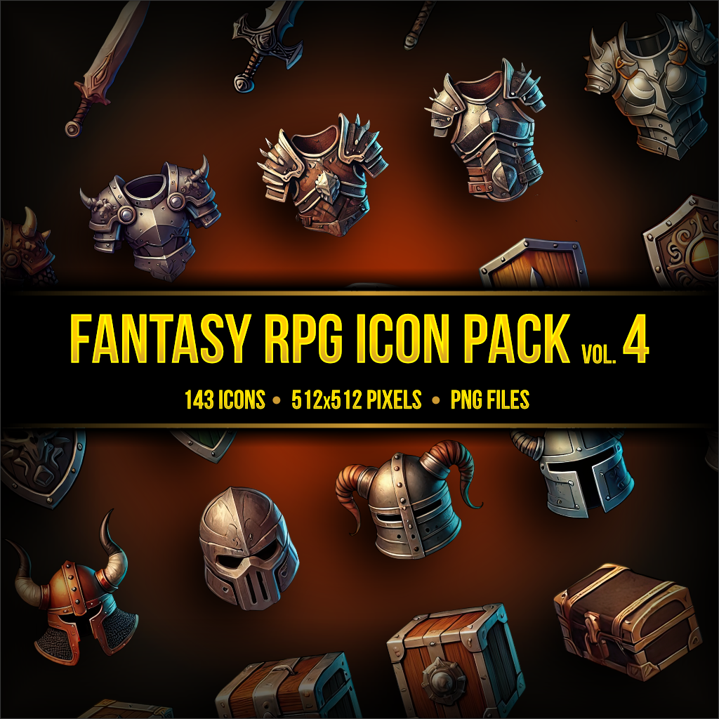 Fantasy RPG Game Inventory Icon Pack vol. 4 by pzUH