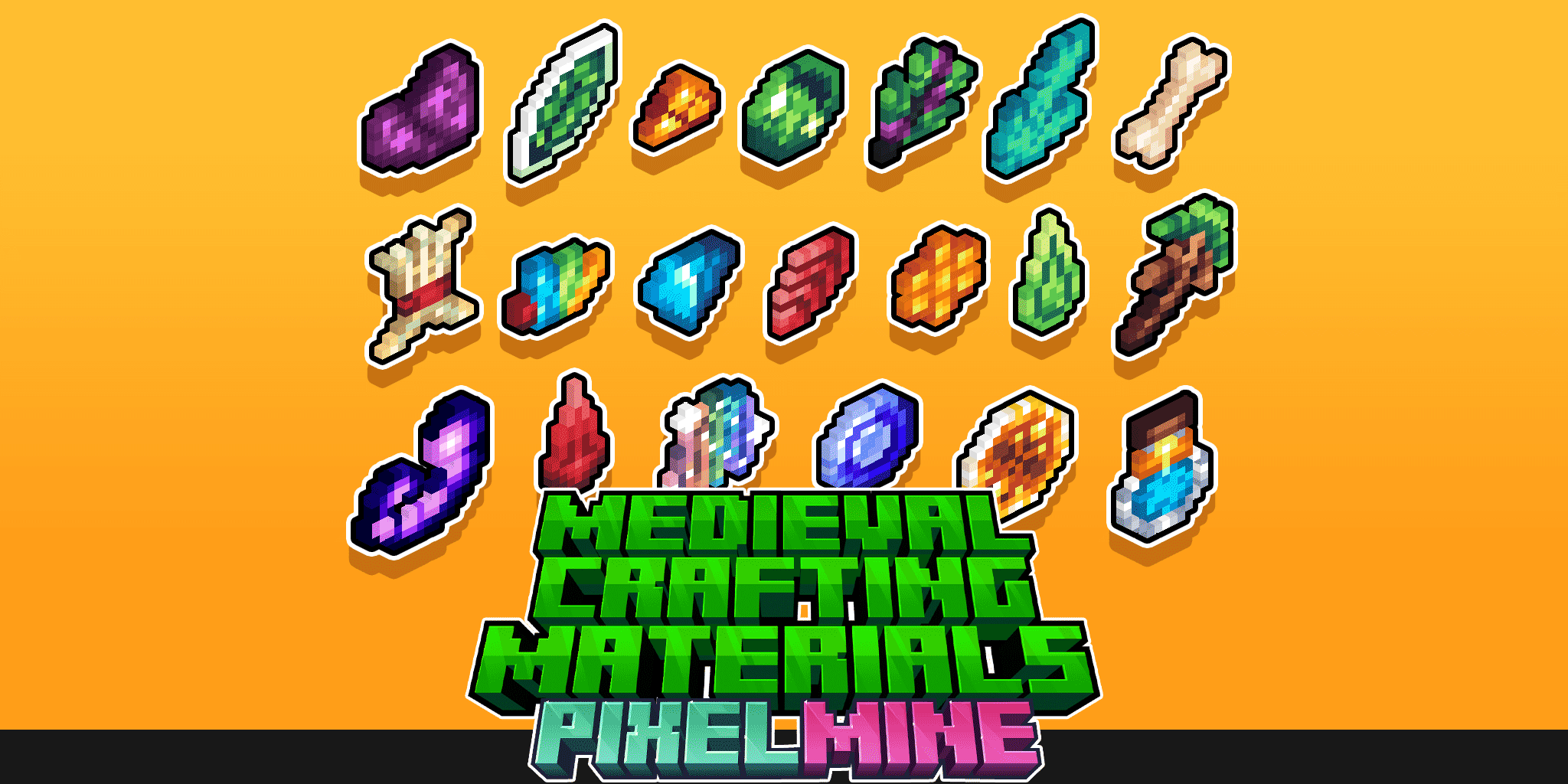 104 Crafting Material Icons by PixelmineStudio