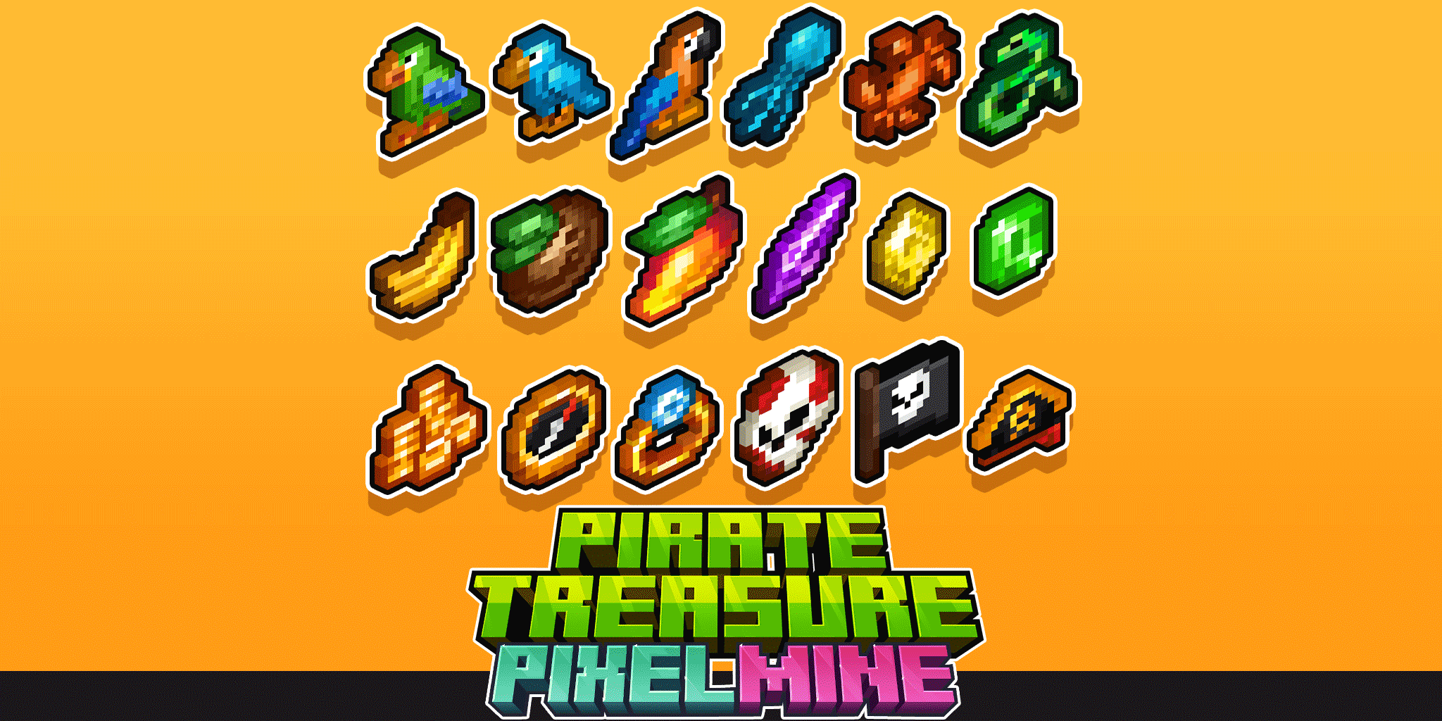 100 Pirate Treasure Icons by PixelmineStudio