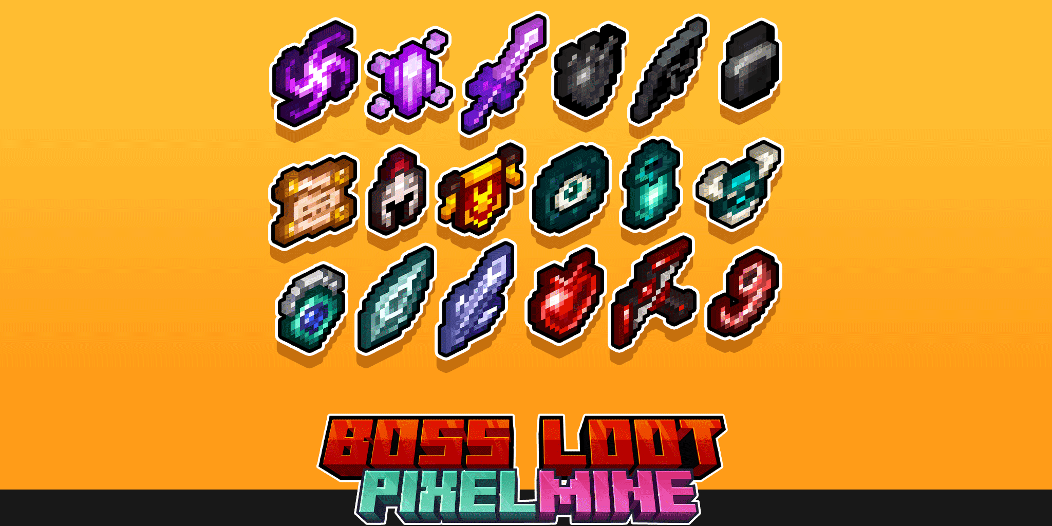 96 Boss Loot Icons by PixelmineStudio