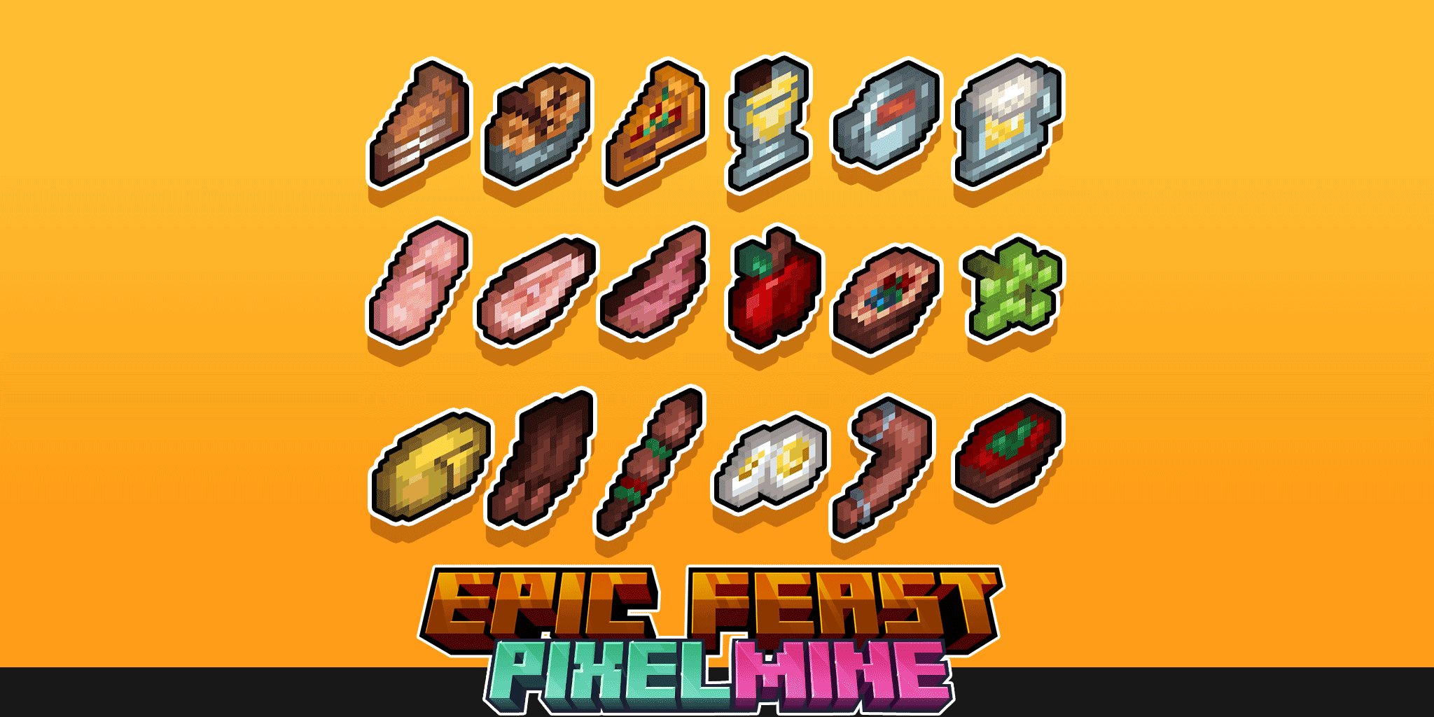 96 Epic Feast Icons by PixelmineStudio