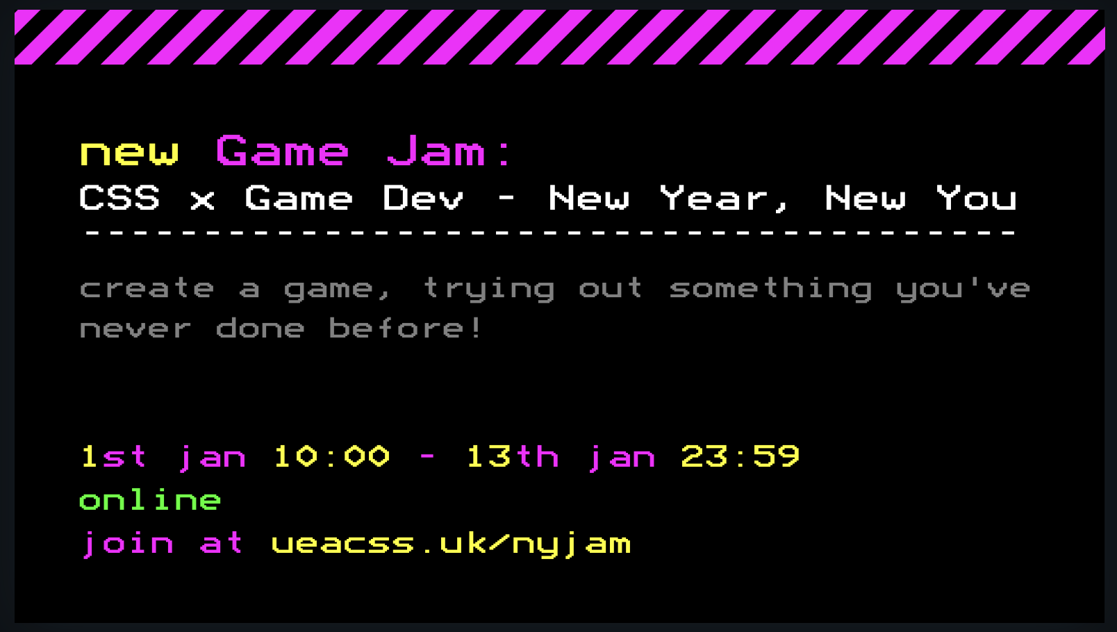 GameDev x CSS New Year Jam - itch.io