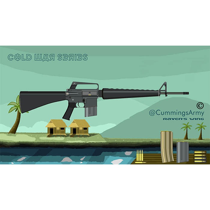 Colt M16A1 Vietnam NFT Pixelart (Cold War Series) - Colt M16A1 Pixelated Animation (Cold war ...