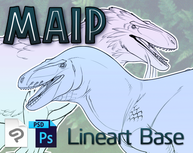Maip/Megaraptor Lineart Base by Xubuntu