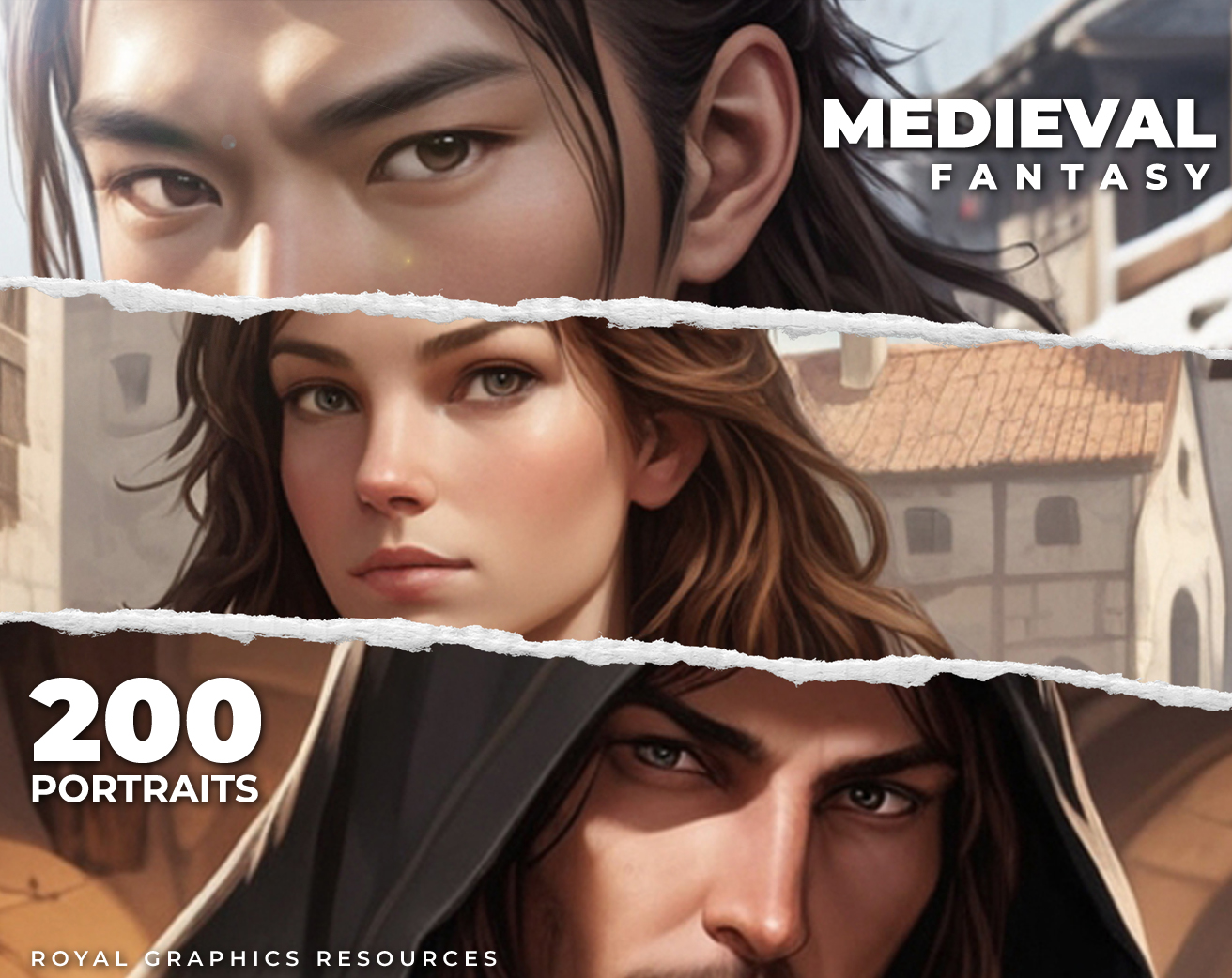 Medieval Fantasy Portraits by Royal Graphics Resources