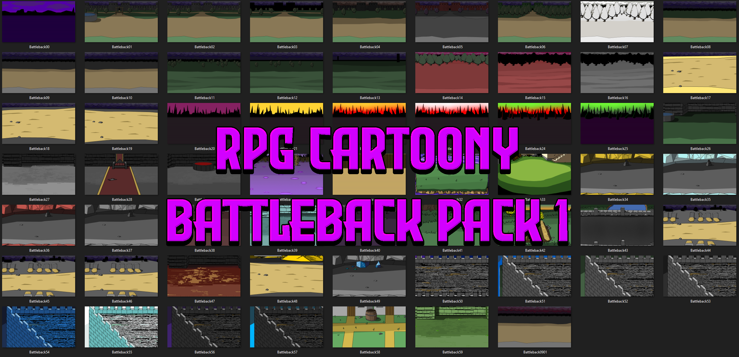 RPG Cartoony Battleback Pack 1 by Sloppy Joe Studios