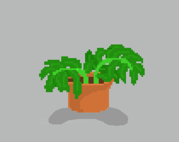 2D PIXEL ART Flower Pot by Lucky Lotus Logesh
