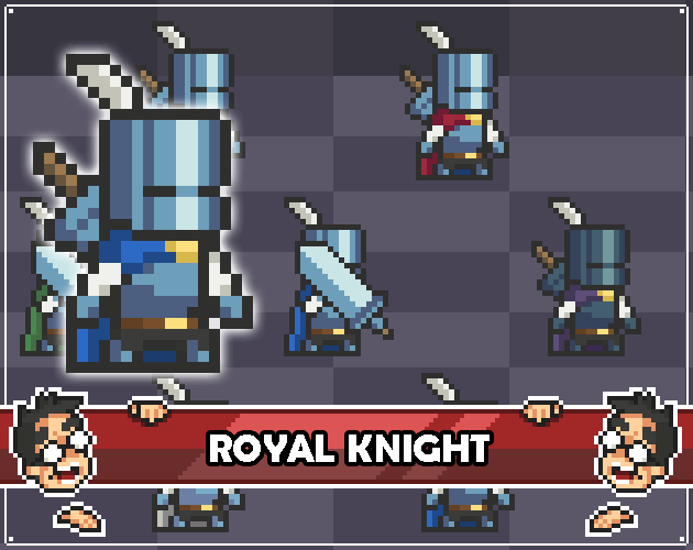 2D Pixel Art Royal Knight Sprites by Elthen's Pixel Art Shop