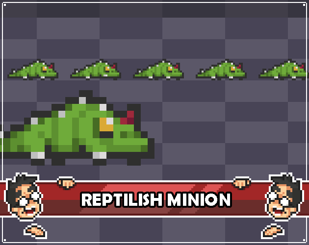 2D Pixel Art Reptilish Minion Sprites by Elthen's Pixel Art Shop