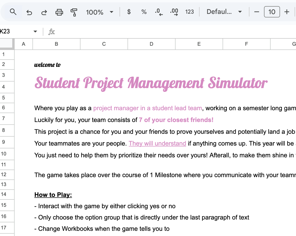 Student Project Management Simulator by Derin A. Ogut