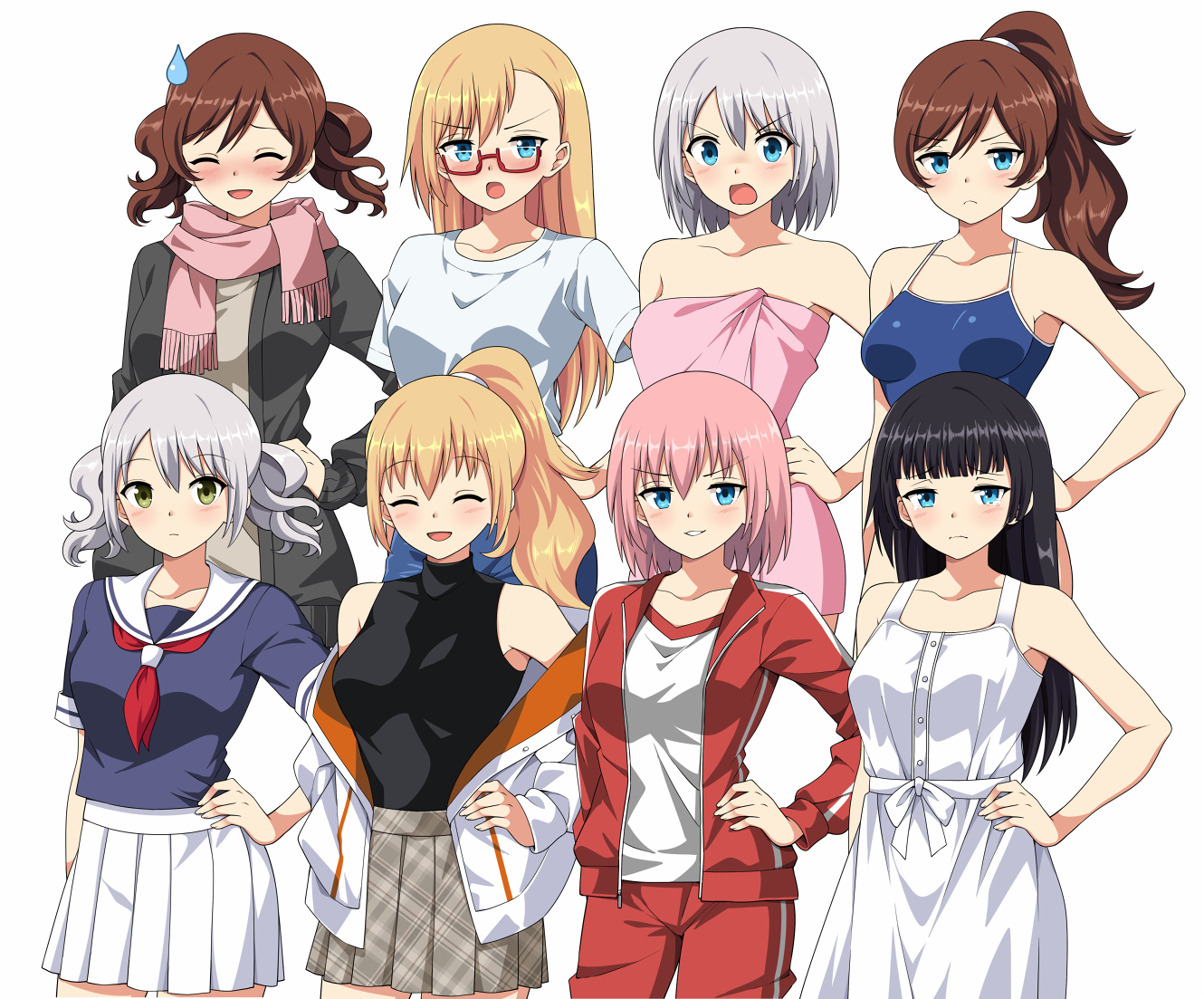 Halfbody Female Character Sprite for VN by sutemo