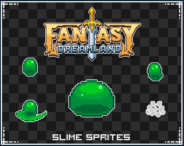 Slime Enemy Sprite 4 Directions [Fantasy Dreamland] by ELV Games
