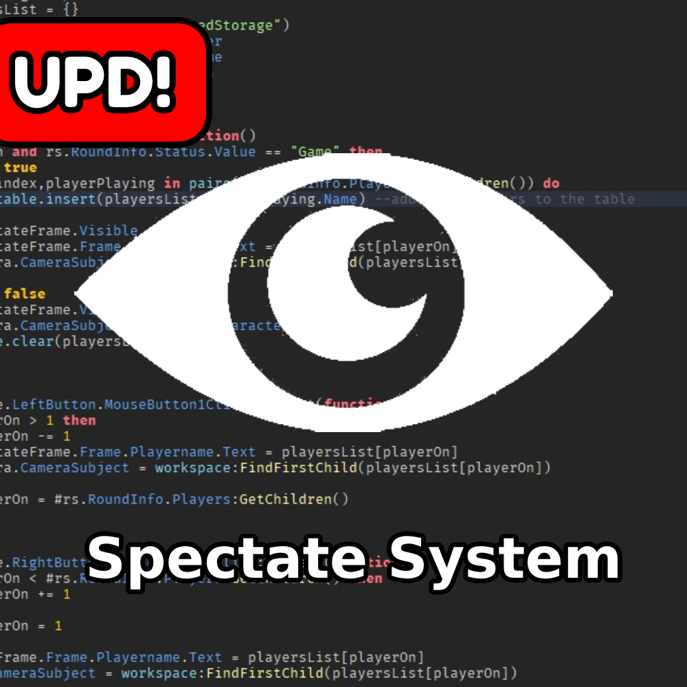 Roblox Spectate System by Captain_Script