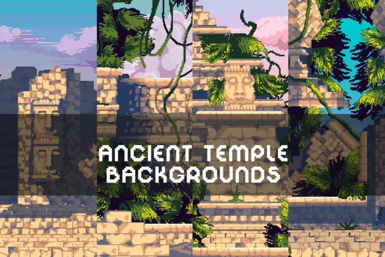 Ancient Temple Pixel Game Backgrounds by ReRoot dev