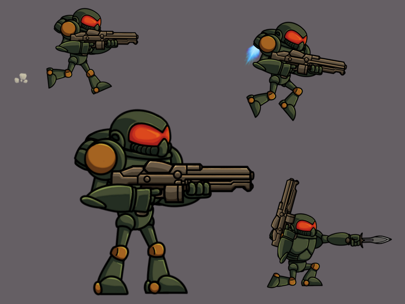 2D animated sci fi character by Ismartal