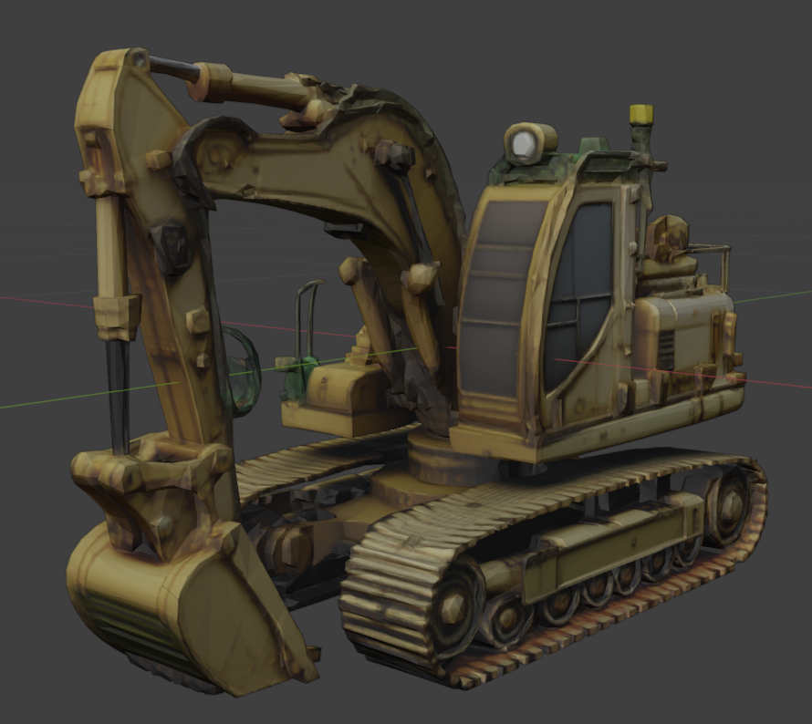 Excavator 3D model - Digger by picardone