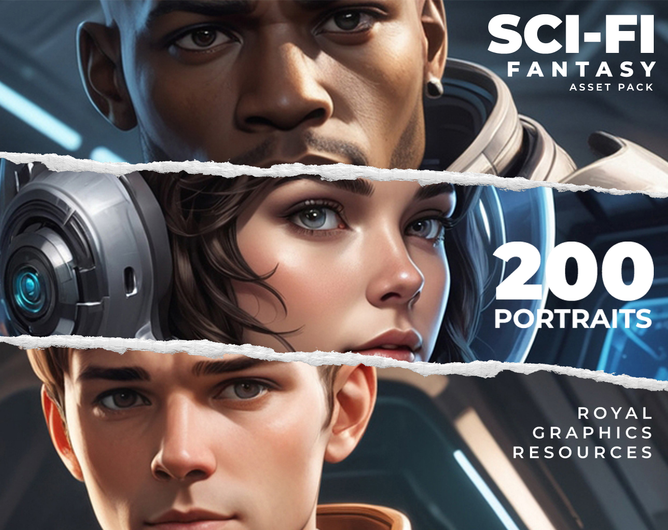 Sci-Fi Fantasy Portraits by Royal Graphics Resources