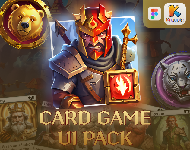 CARD GAME UI PACK by Kraupin - UI Designer