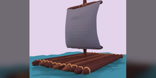 Low Poly Makeshift Raft by ridz25