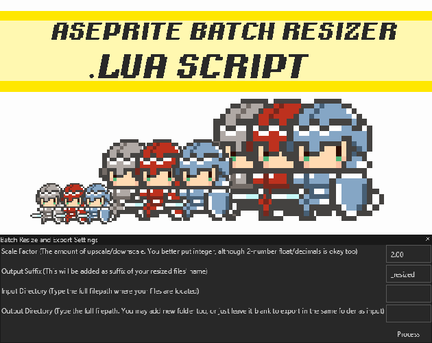 Aseprite Batch Resizer Script Usage In Linux Confirmed Aseprite Batch Resizer Script By